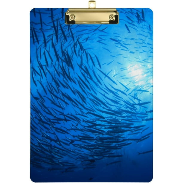 XDDJA Barracuda Fish Clipboard Hardboard Wood Nursing Clip Board and ...