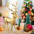 Costway Standing Reindeer Statue Aluminum Deer Sculpture for Indoors ...