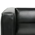 Noble House Denison Faux Leather Club Chair, Midnight Black and Dark ...