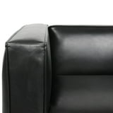 Noble House Denison Faux Leather Club Chair, Midnight Black and Dark ...