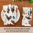 GZHJMY Cloth Napkin Rooster Hen Farm Bird Chicken Kitchen Dining Table ...
