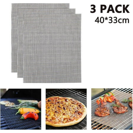 3pcs Bbq Grill Mesh Mat Non Stick Barbecue Grill Sheet Liners Grilling ...