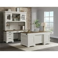 Intercon Furniture Drake Home Office 66" Wood Executive Desk in White ...