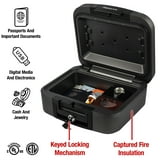 SentrySafe CHW20201 Fire-Resistant and Water-Resistant Chest Safe with Tubular Key Lock 0.28 Cu ...