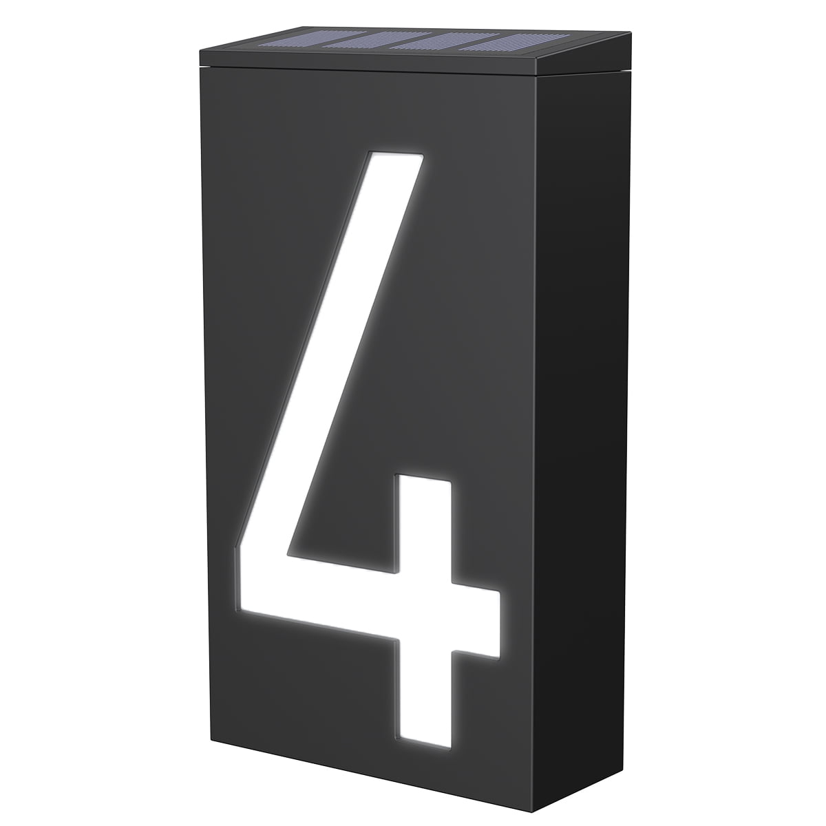 Buy LED Solar House Number Plaque Light Garden Solar Powered Address ...