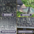 12×10 ft Camo Camping Tarp, Billow Tarp Shelter Lightweight Waterproof ...