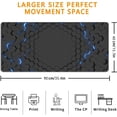 Blue Honeycomb Mouse Pad,XXL 35.4"x15.7" Big Gaming Mousepad,Geometric ...