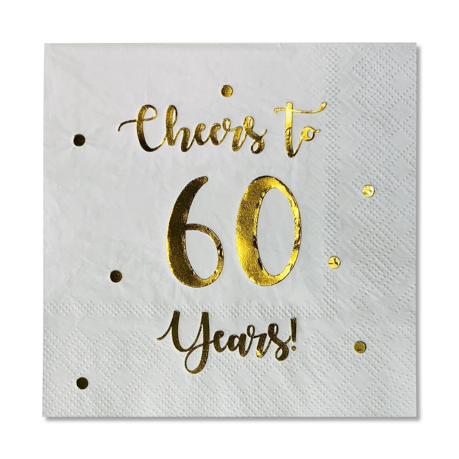 Cheers to 60 Years Cocktail Napkins | Happy 60th Birthday Decorations ...