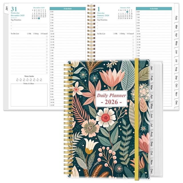 2026 Daily & Monthly Planner - One Page Per Day, Daily Planner from ...