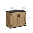 Outdoor Horizontal Storage Shed with X-Shaped Lockable Door, 35 Cu Ft ...