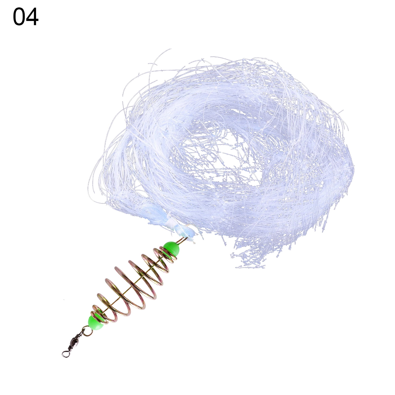 Fish Bait Net, Nylon Folding Fishing Spring Net with Luminous Beads for ...