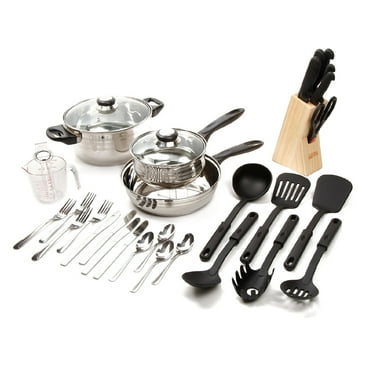Gibson Home Kitchen In A Box 83-Piece Combo Set, Black - Walmart.com