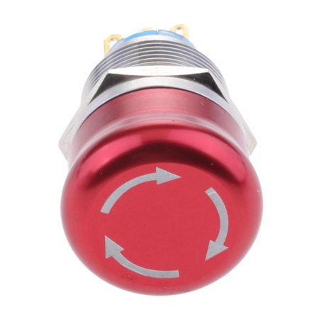 Metal Mushroom Rotary Release Emergency Stop Push Button Switch ...