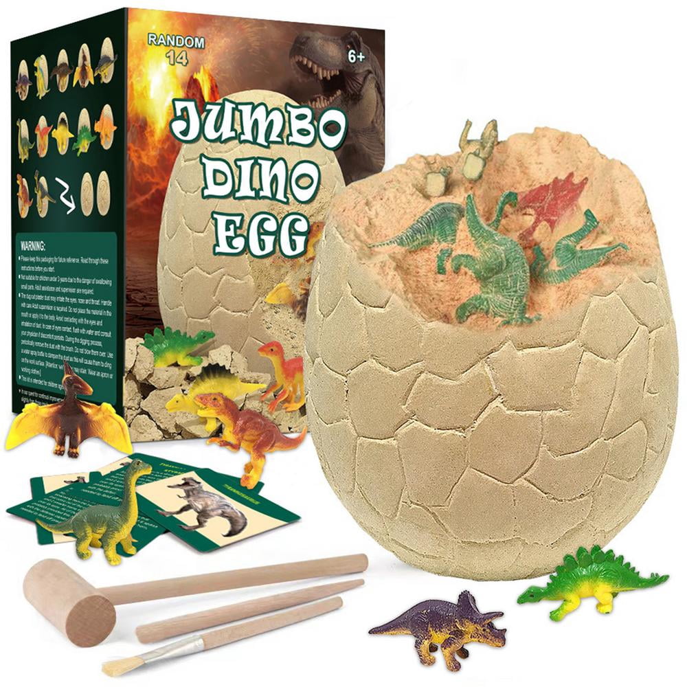 Erty Dinosaur Dig Kit Dino Eggs Excavation Toy Funny Dinosaur Digging ...