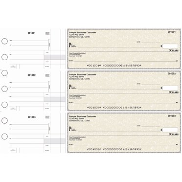 ABC Manual Checks for Business 3 on a Page with Stub Voucher 500 Checks ...