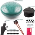 LOMUTY Steel Tongue Drum 11 Notes 12 inches Handpan Drum Percussion ...