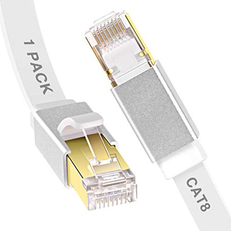 Cat 8 Ethernet Cable, GLANICS 75 ft Network Internet Cable, Flat LAN ...