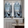 Farmhouse Deer Curtains 54 Inch Length, Sheer Curtains for Bedroom ...