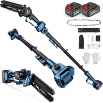 Vipuse 2-in-1 Cordless Pole Saw with Two 4.0Ah Rechargeable Batteries ...