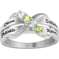 Personalized Family Jewelry Fairest Birthstone Women's Ring available in Sterling Silver, Gold ...