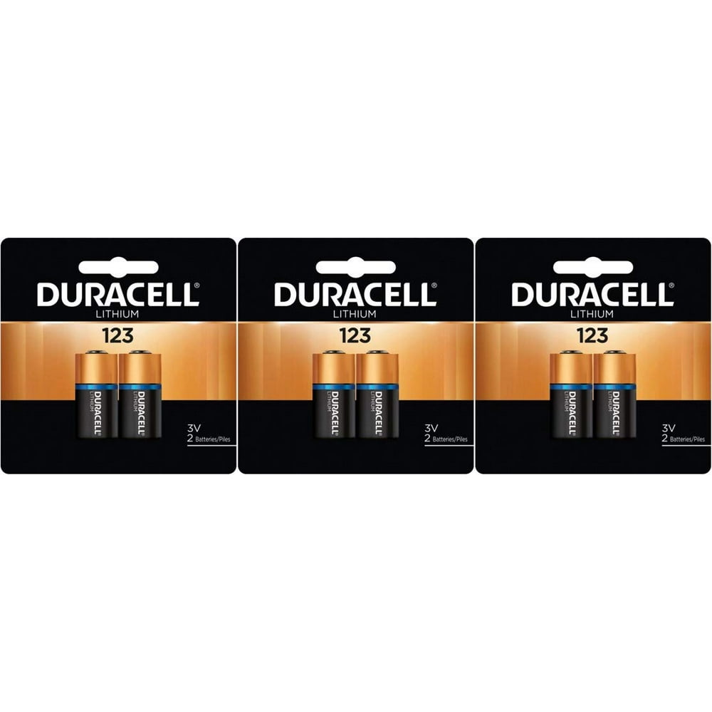 Duracell Lithium CR123A CR123 123A 3V 6 Batteries - Walmart.com ...