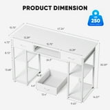 Small Desk & Storage (White) - Walmart Business Supplies