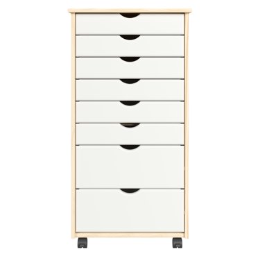 Adeptus Original Roll Cart, Solid Wood, 6+2 Drawer Narrow Roll Cart ...