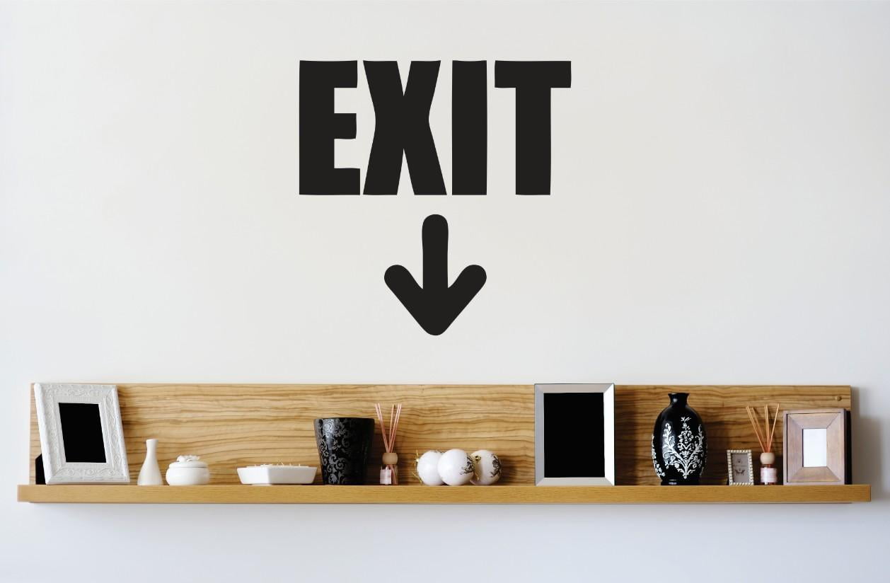 Vinyl Wall Decal Sticker : Exit Diagram Picture Art Peel & Stick Mural ...