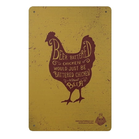 Beer Battered Chicken metal tin sign vintage style reproduction ...