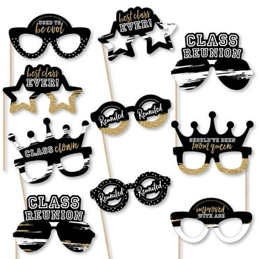 Big Dot of Happiness Funny Class Reunion - Photo Booth Props Kit - 10 ...
