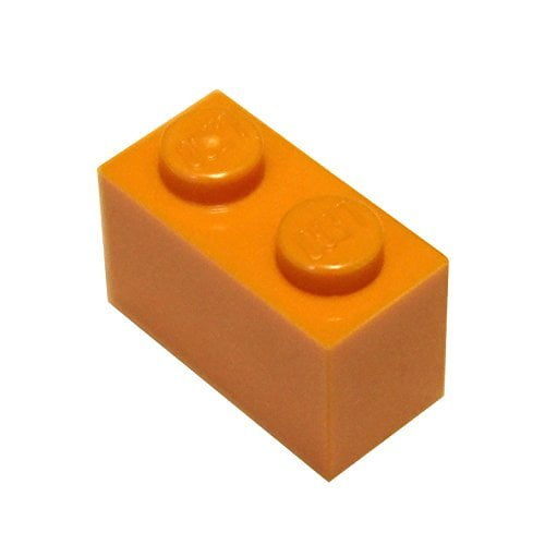 LEGO Parts and Pieces: Orange (Bright Orange) 1x2 Brick x100 | Walmart ...