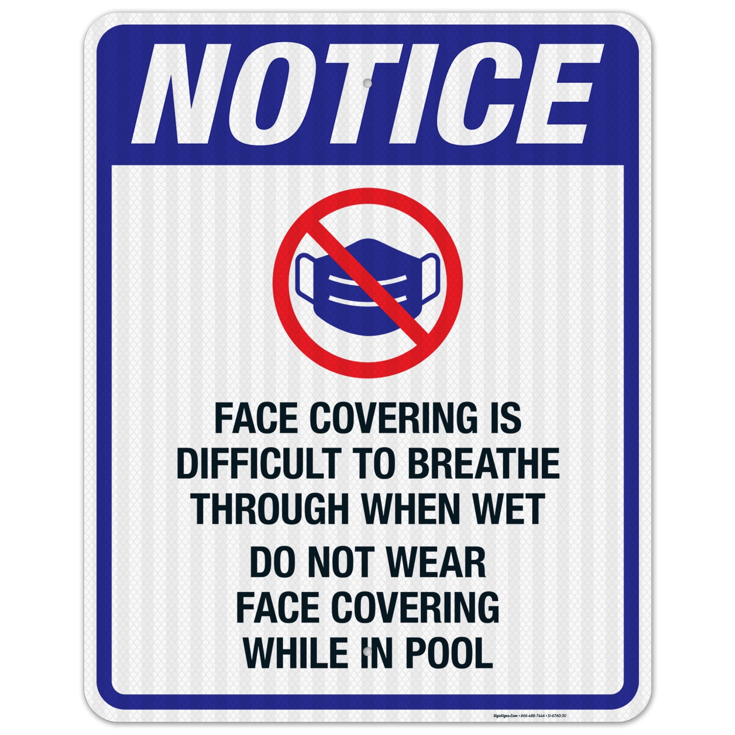 Notice Face Covering Is Difficult To Breathe Through When Wet Sign ...