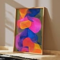 Abstract Colorful Poster, Modern Geometric Art Print, Vibrant Shapes ...