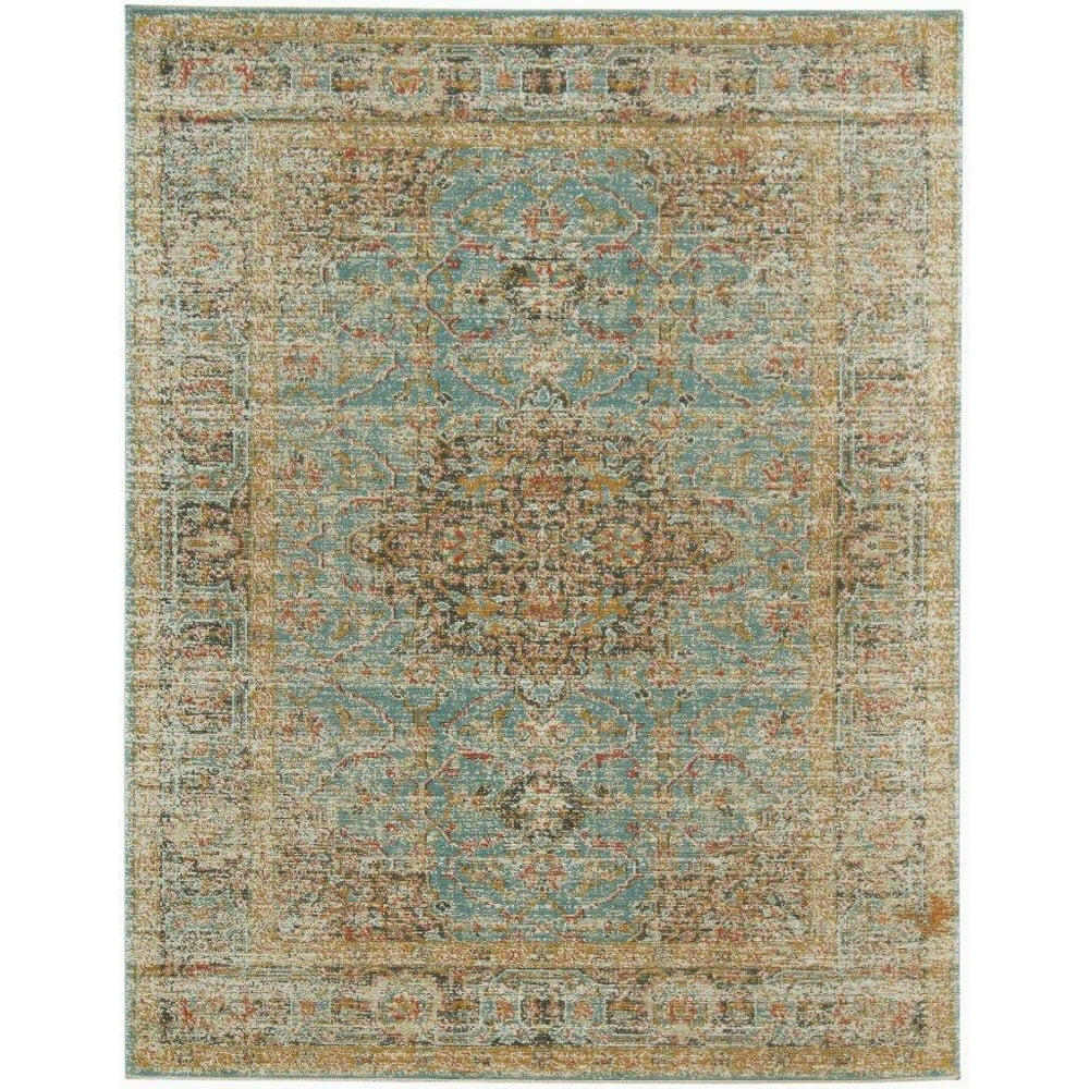 Amer Rugs Eternal Medallion Vintage Seafoam Green Area Rug, Runner, or ...