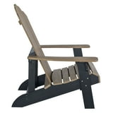 AmeriHome Simulated Wood Outdoor Two Tone Adirondack Chair, Tan with ...