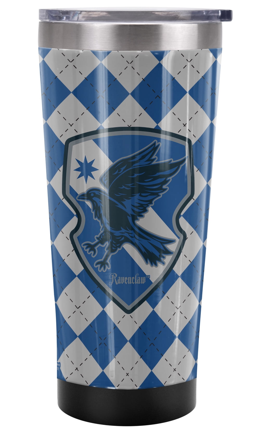 Harry Potter Official Ravenclaw Plaid Sigil 20 oz Travel Tumbler ...