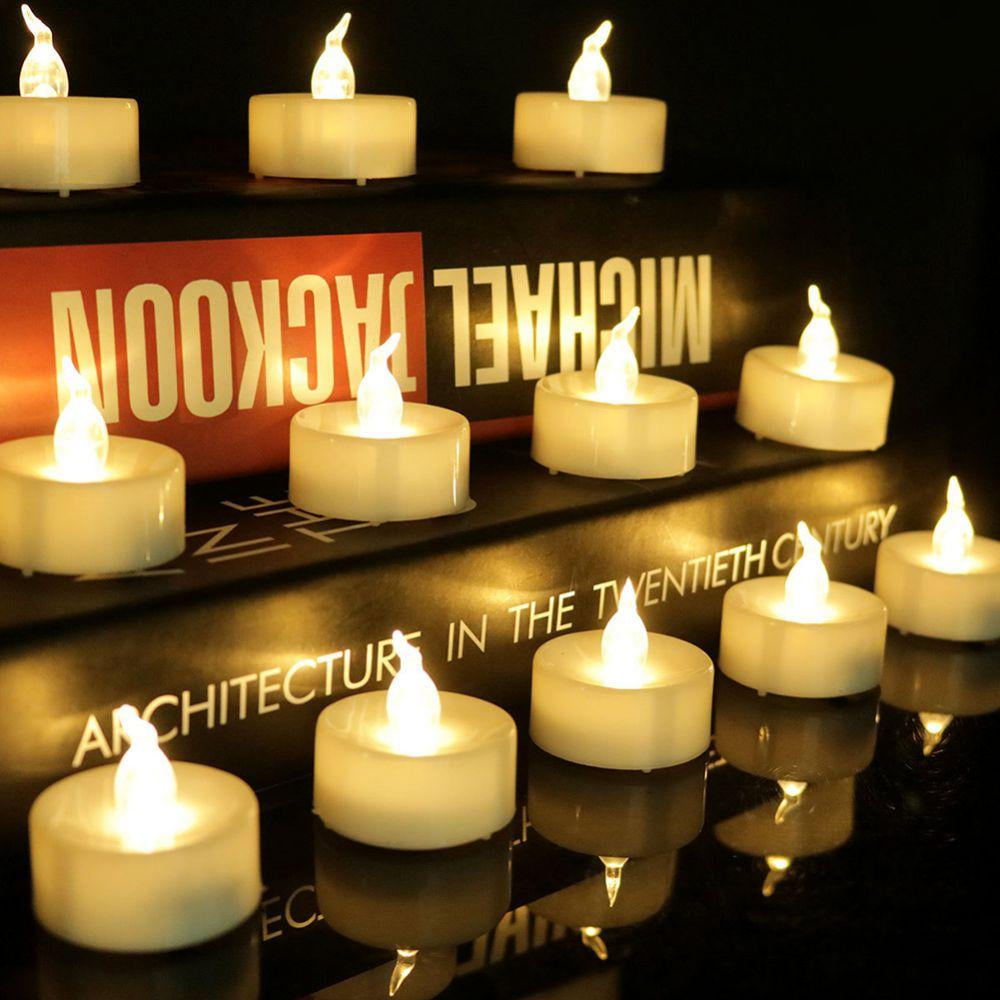 Flameless Votive Candles,Flameless Flickering Electric Fake Candle, 12 ...