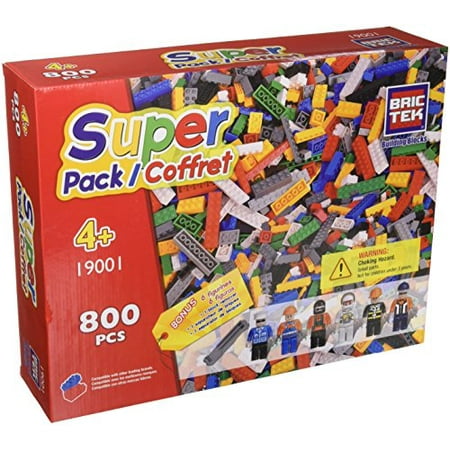 Brictek Building Bricks Super Pack 800 Pieces - Compatible With All ...