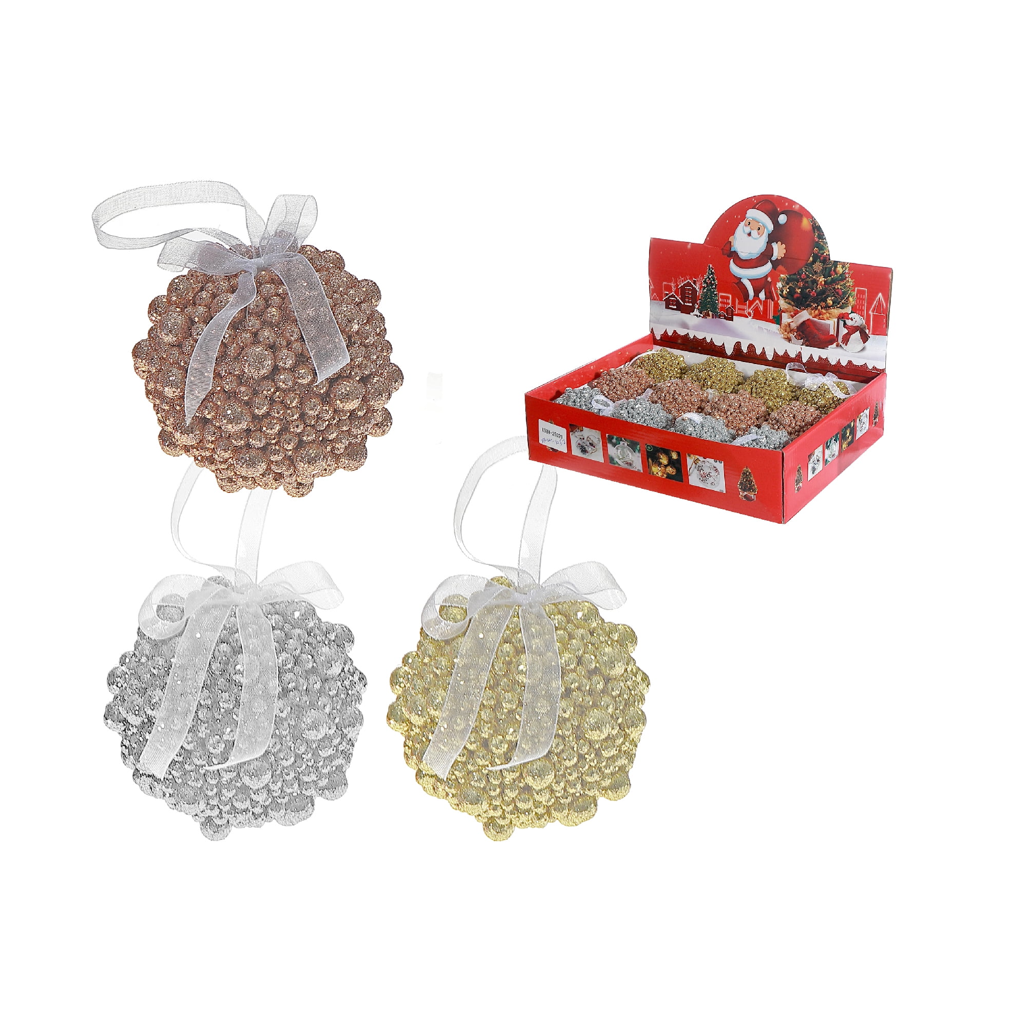 Click here for Ih Casadécor Glitter Beaded Ball Ornament (Asstd)... prices