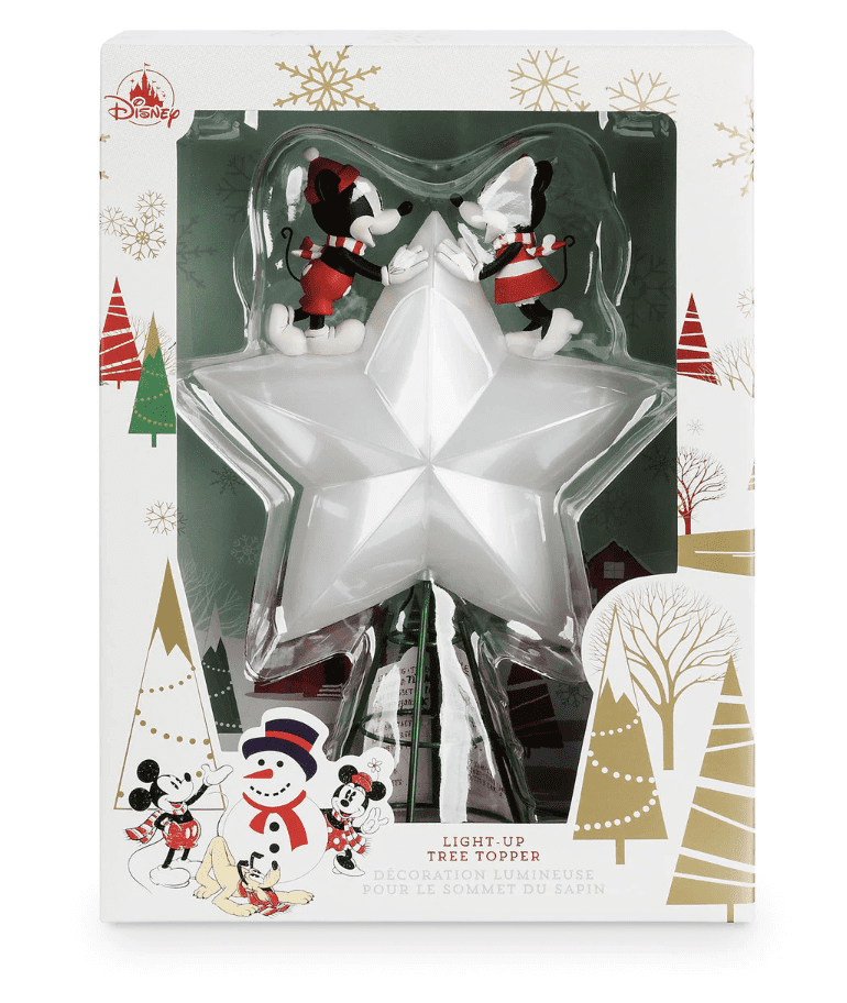 Disney Store Mickey and Minnie Light-Up Holiday Christmas Tree Topper ...