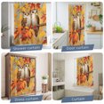 Bathroom Shower Curtain Owl Autumn Maple Tree Farm Berries Waterproof ...