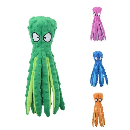 Cheers Octopus Shape Cute Soft Dog Bite-resistant Plush Sound Squeak ...