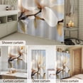 Bathroom Shower Curtain Pastoral Flower White Floral Waterproof Shower ...