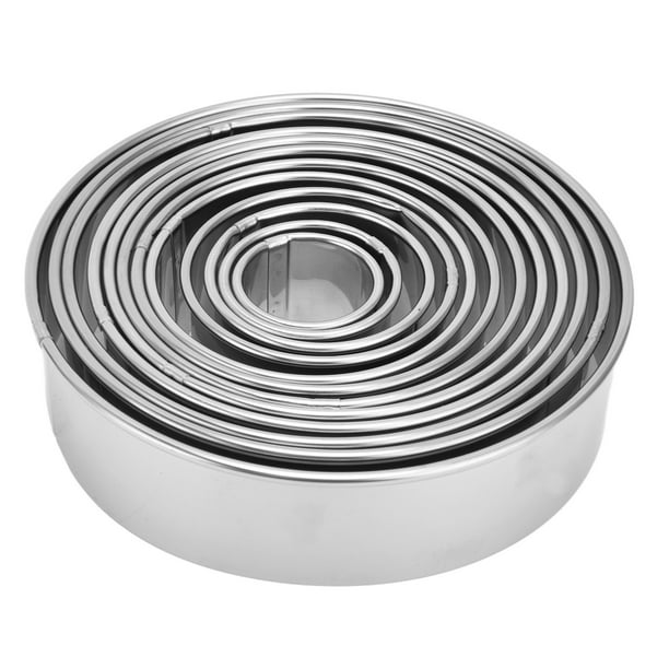 FAGINEY Round Cookie Cutters Set,Round Mousse Mold,12pcs Portable Round ...