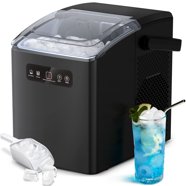 STAKOL Small Tabletop Stainless Steel Ice Maker, 26LBS/24H, LCD Display ...