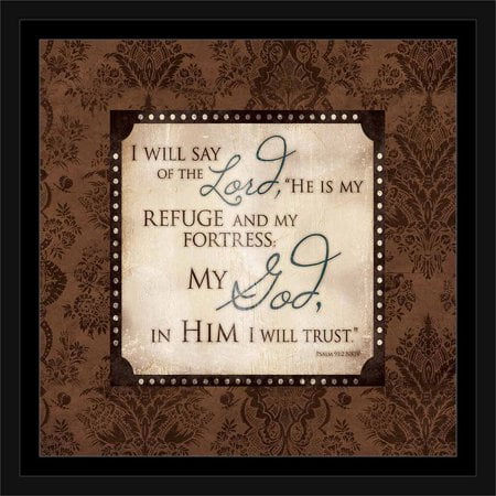 Lord Is My Refuge Psalm Distressed Abstract Damask | Walmart Canada