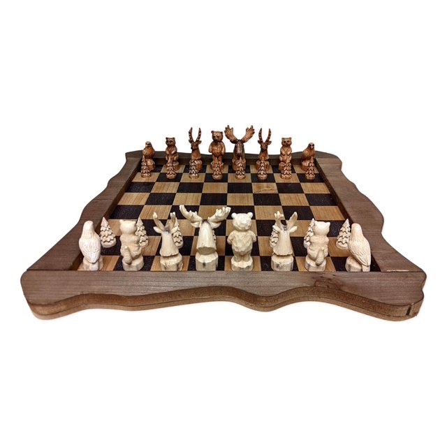 FOREST CROWD Woodland Cabin Chess Set, by DeLeon Collections - Walmart.com