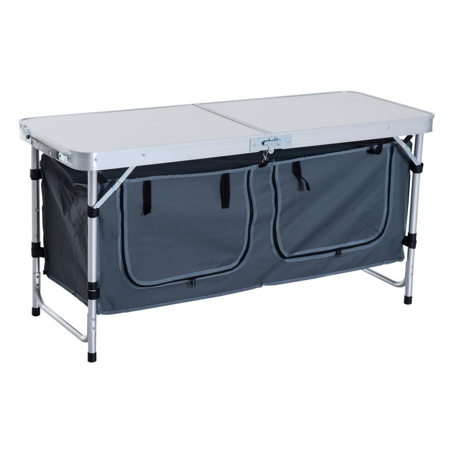 Click here for Outsunny Folding Camping Table With Storage Organi... prices