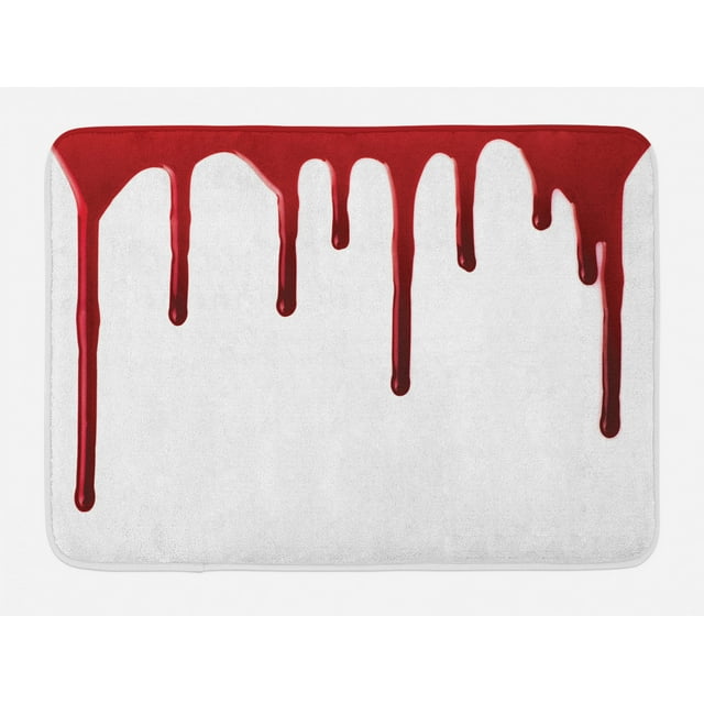 Horror Bath Mat, Flowing Blood Horror Spooky Halloween Zombie Crime ...