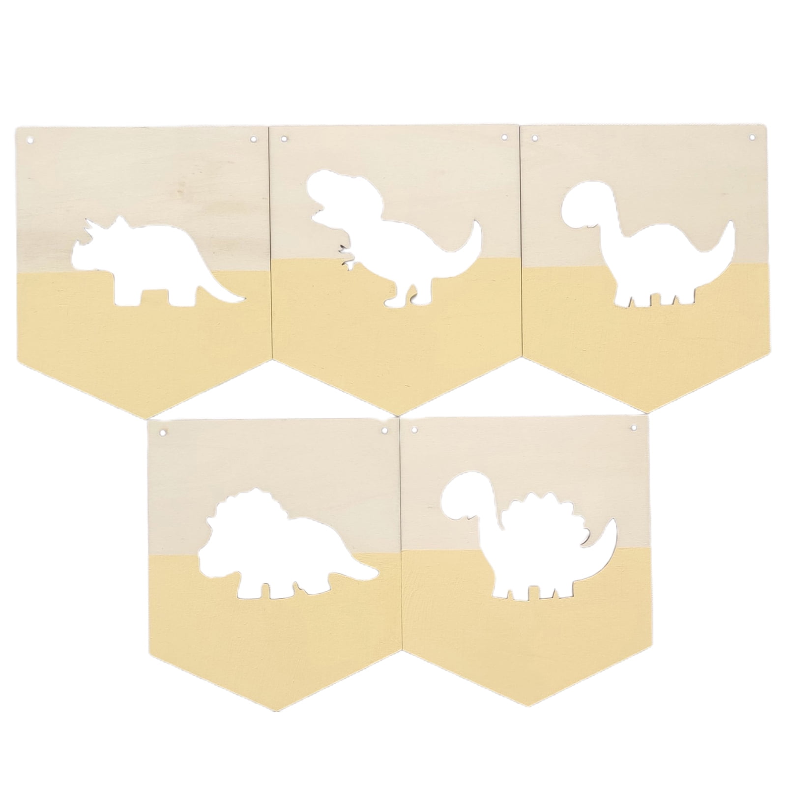 Kinzd Bunting Banner Nordic Style DIY Dinosaur-shaped Hole Cute ...